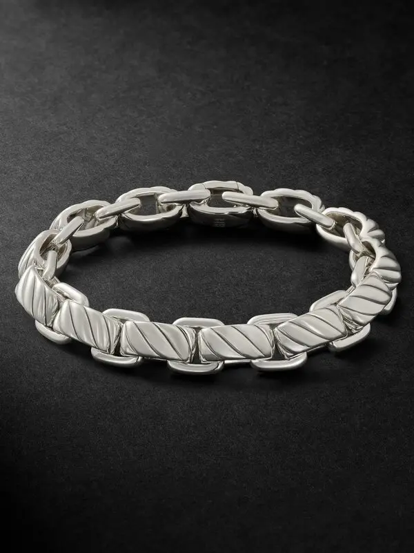 David Yurman Sculpted Chain Bracelet - Silver