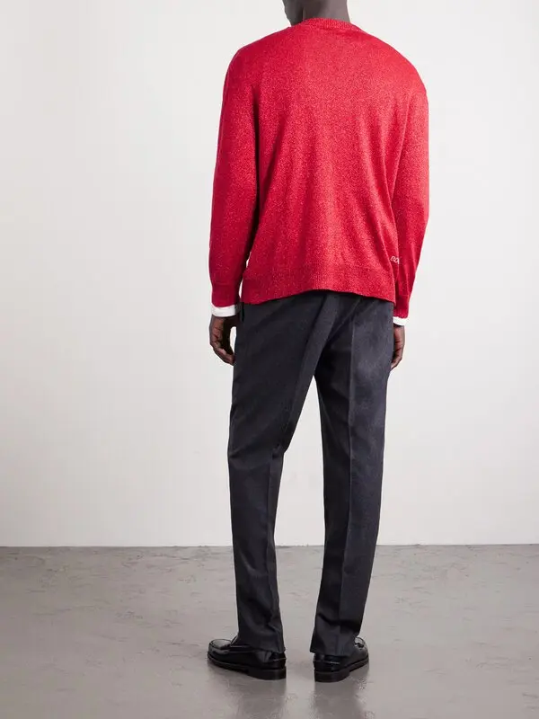 BODE Hearts Lamé Cardigan