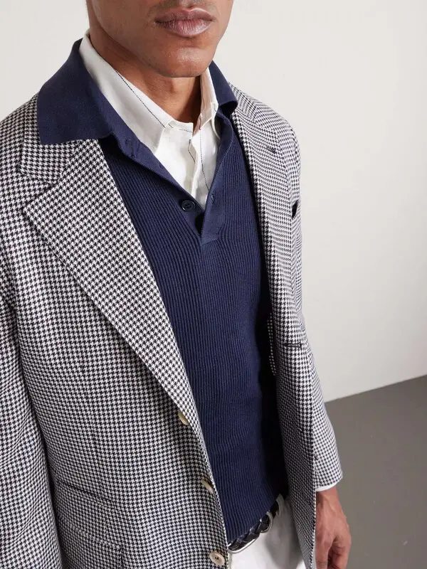 Brunello Cucinelli Ribbed Cotton Polo Shirt