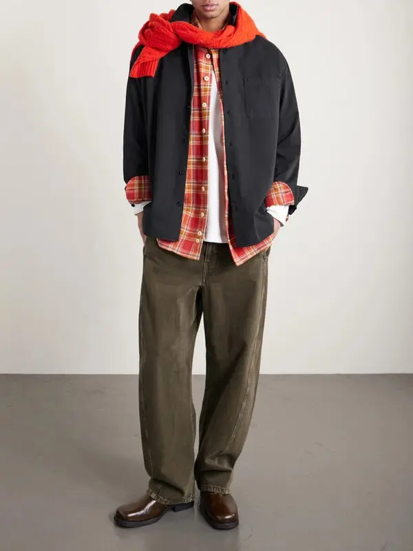A.p.c. Malo Logo-embroidered Organic Cotton Shirt - Black