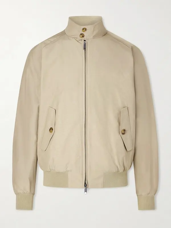 BARACUTA G9 Shell Harrington Jacket - Neutrals