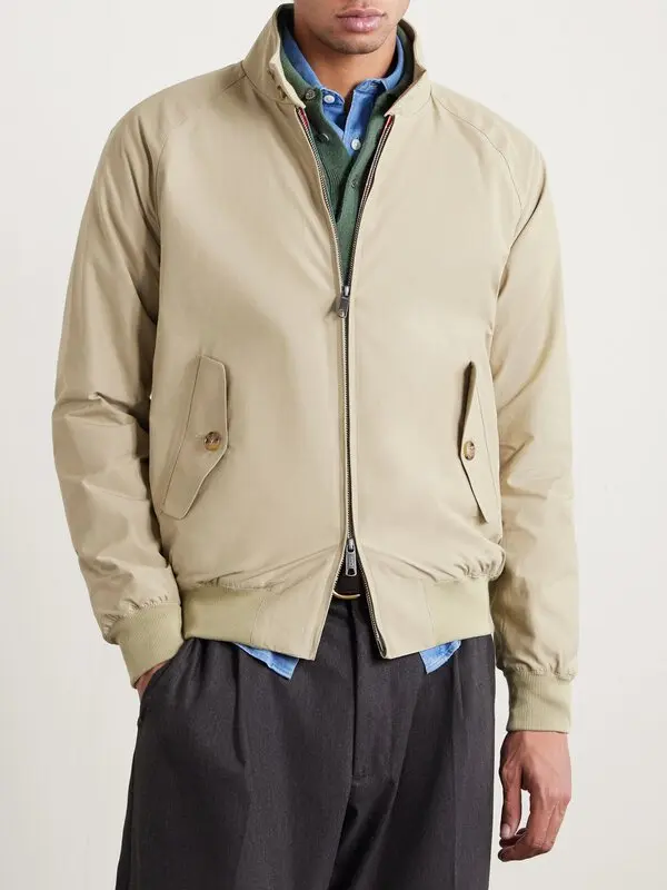 BARACUTA G9 Shell Harrington Jacket - Neutrals