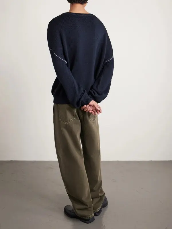A.p.c. Logo-intarsia Wool-blend Sweater