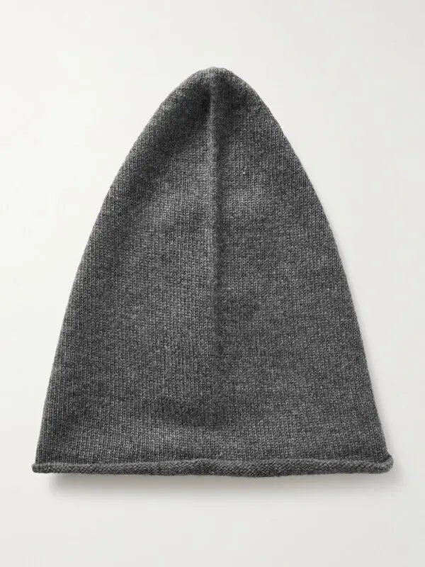 THE ELDER STATESMAN Stacked Cashmere Beanie - Gray