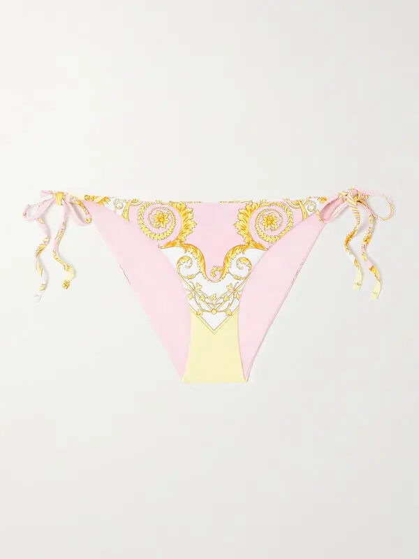 Versace Printed Bikini Bottom - Pink
