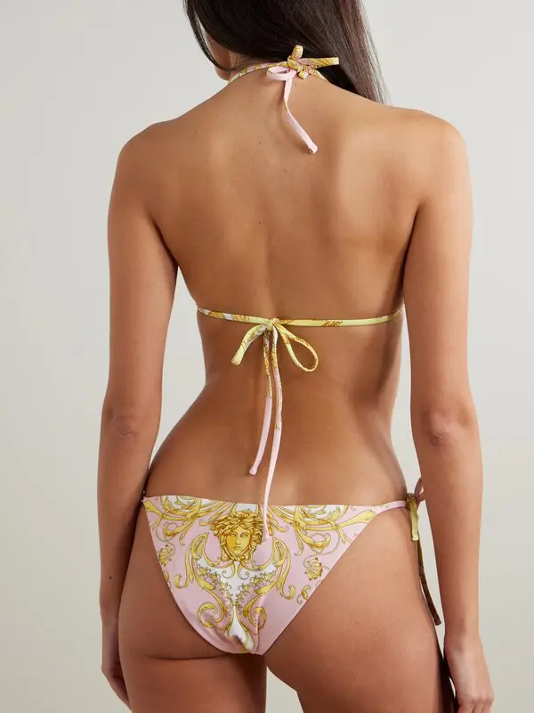 Versace Printed Bikini Bottom - Pink