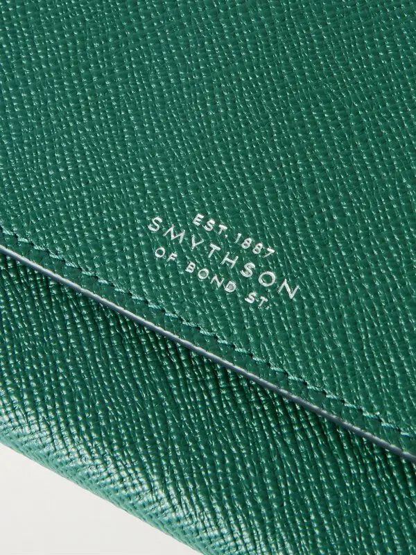 Smythson Marshall Textured-leather Travel Wallet - Green