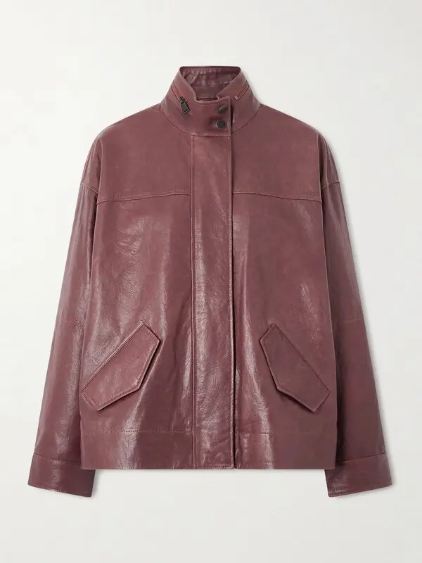 Simkhai Hartley Paneled Textured-leather Jacket - Brown
