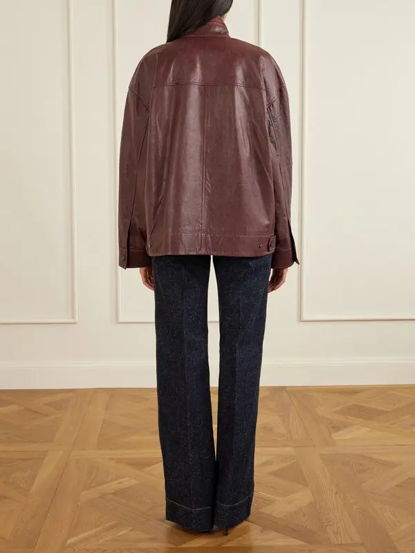 Simkhai Hartley Paneled Textured-leather Jacket - Brown