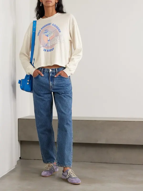 RE/DONE Printed Cotton-jersey T-shirt