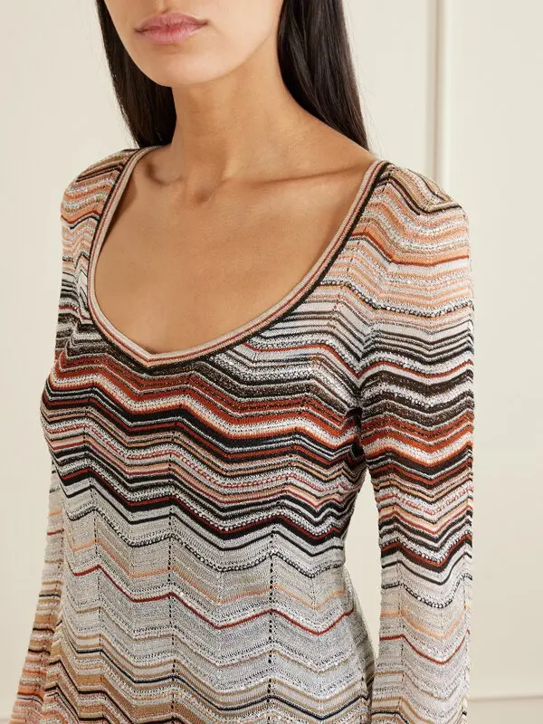 Missoni Mare Sequin-embellished Crochet-knit Mini Dress