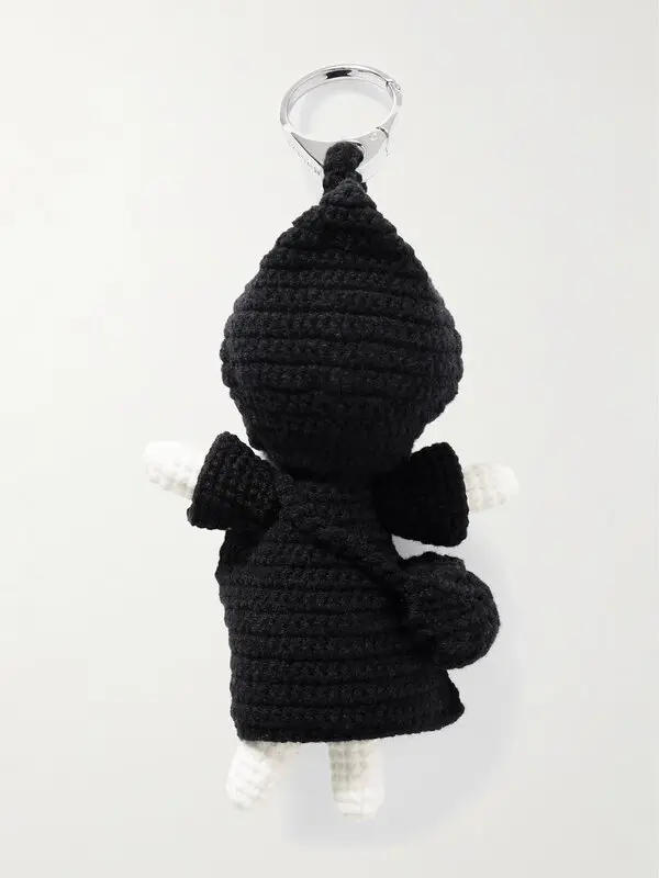 Alexander McQueen Crocheted Charm - Black