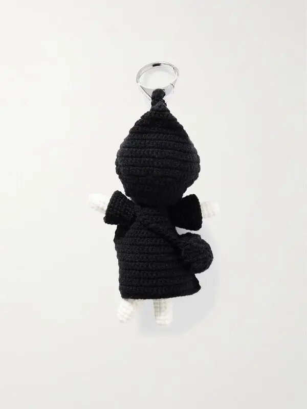 Alexander McQueen Crocheted Charm - Black