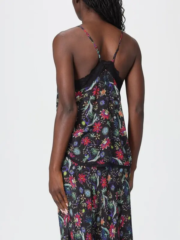 Zadig&Voltaire Floral Print Lace Trim Camisole