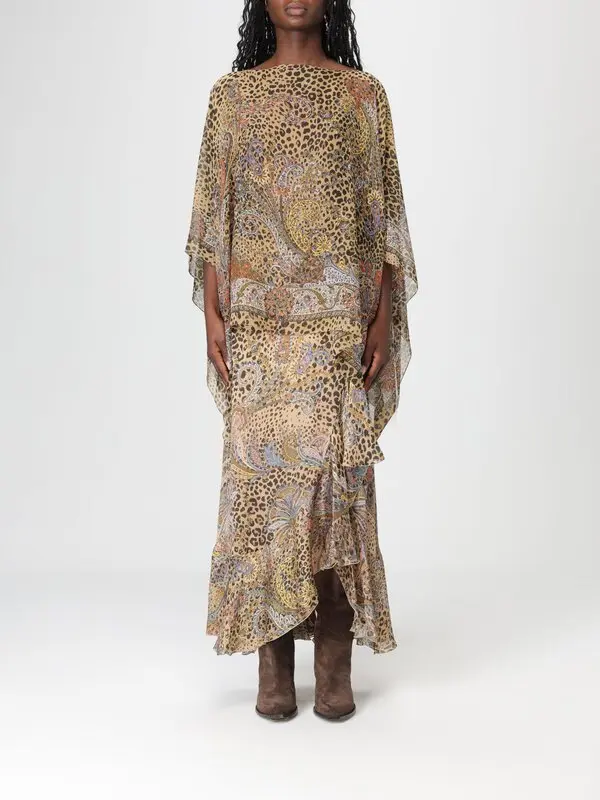 Etro Printed Cape Effect Top - Beige