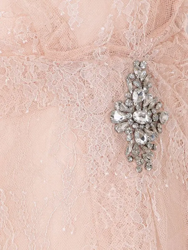 Liu Jo Lace Embellished Mini Dress - Pink