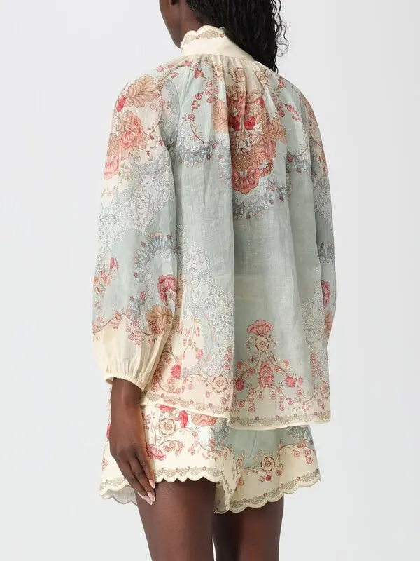 Zimmermann Printed Linen Blend Shirt