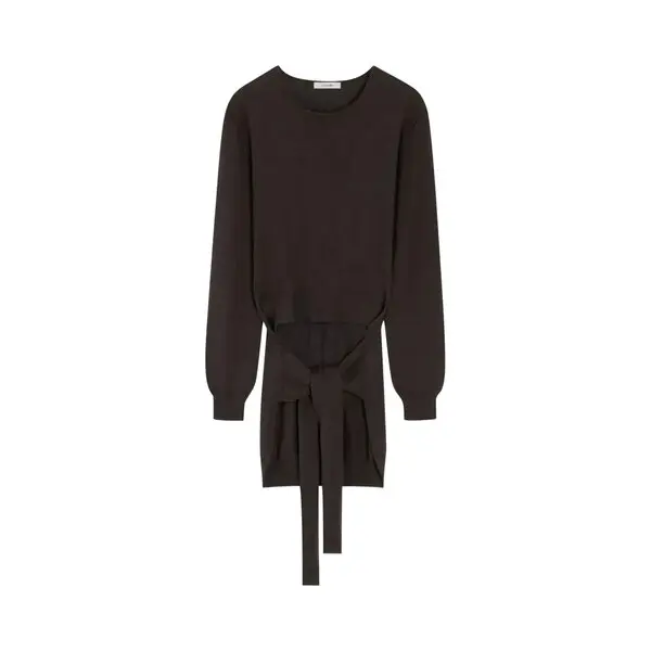 LEMAIRE Trompe L'oeil Crewneck Jumper - Brown