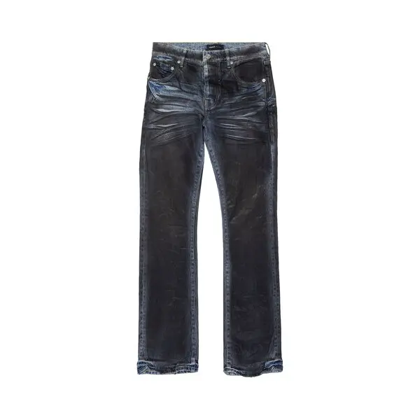 PURPLE BRAND Dirty Coated Flare Jeans
