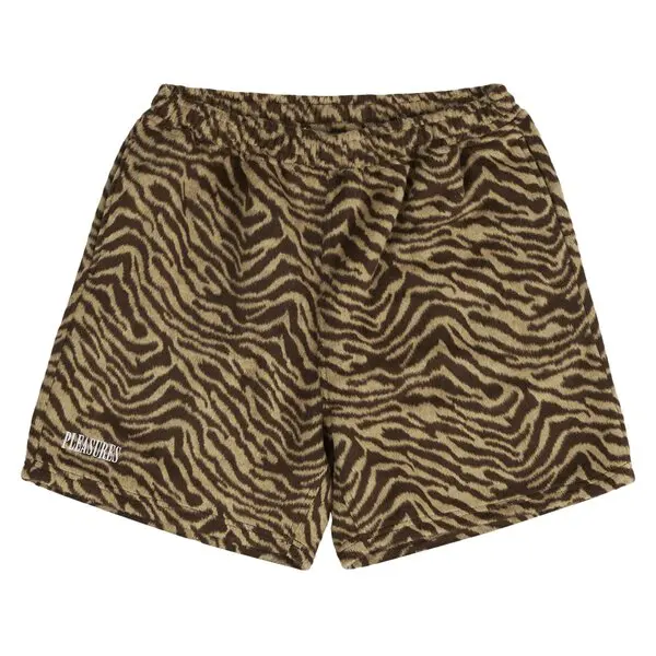 PLEASURES Breaker Fuzzy Stripe Shorts
