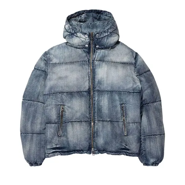 PURPLE BRAND Denim Puffer Jacket