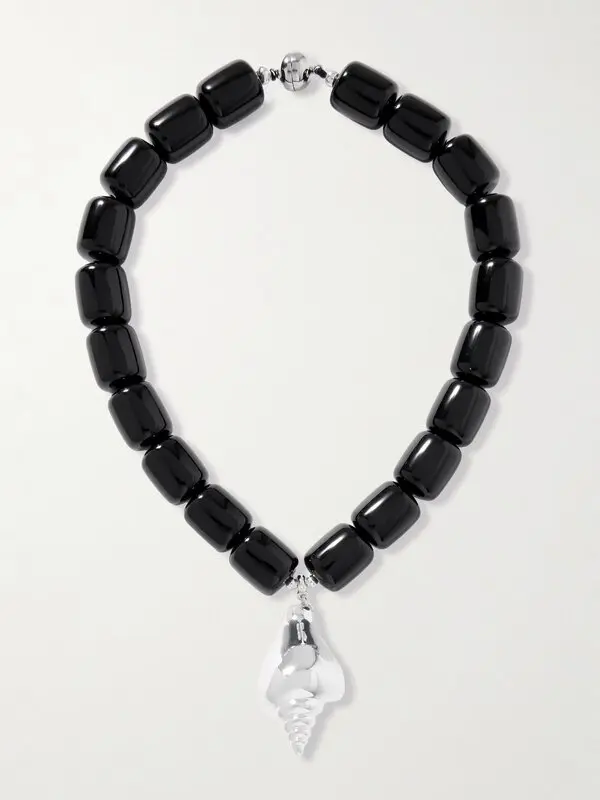 JULIETTA Ponza Silver-plated Necklace - Black