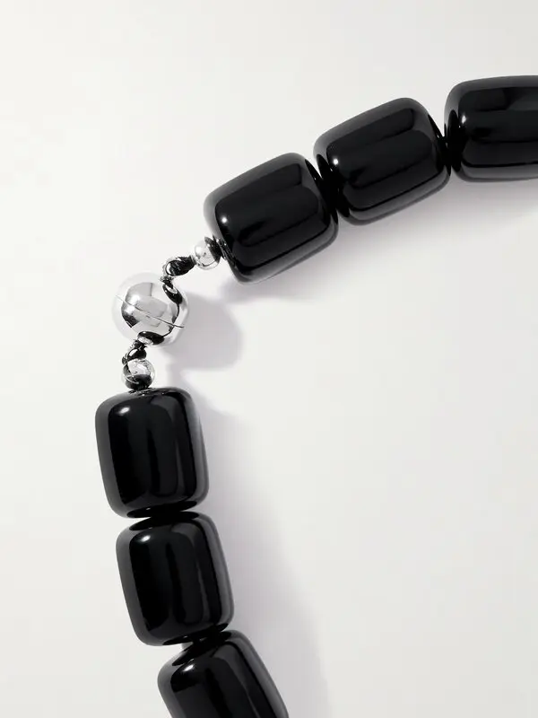 JULIETTA Ponza Silver-plated Necklace - Black