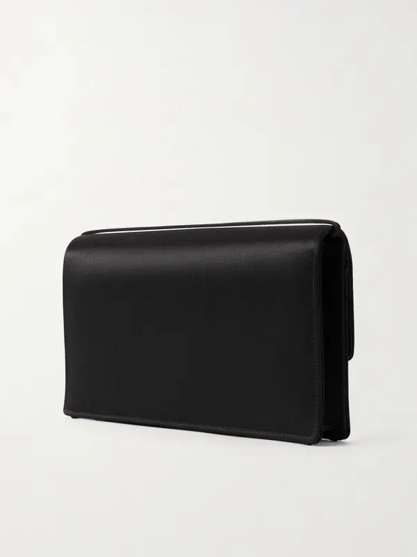 Jennifer Chamandi Le 8 Crystal-embellished Satin Clutch