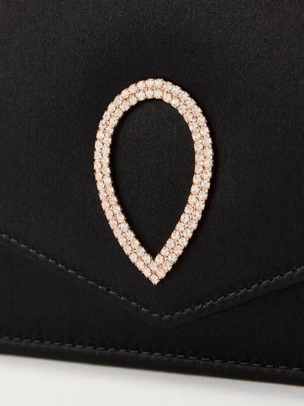 Jennifer Chamandi Le 8 Crystal-embellished Satin Clutch