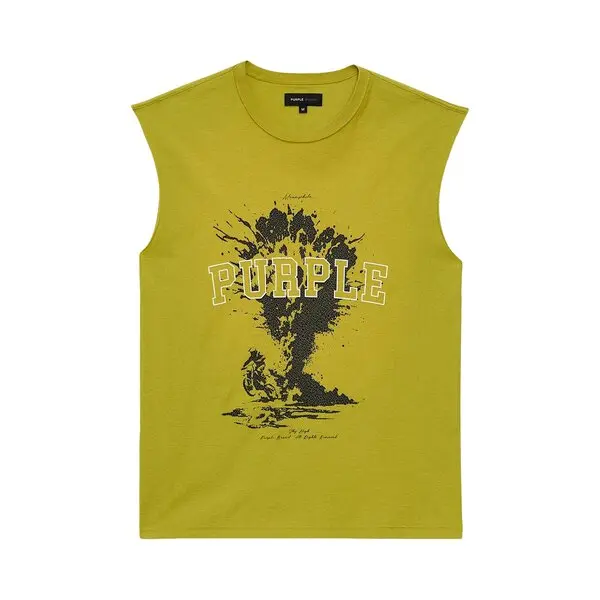PURPLE BRAND Textured Jersey Sleeveless T-shirt