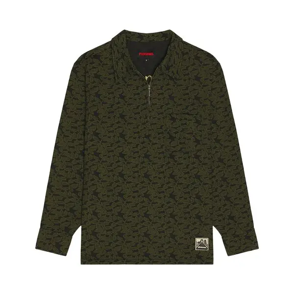 PLEASURES Leaf Half Zip Shirt