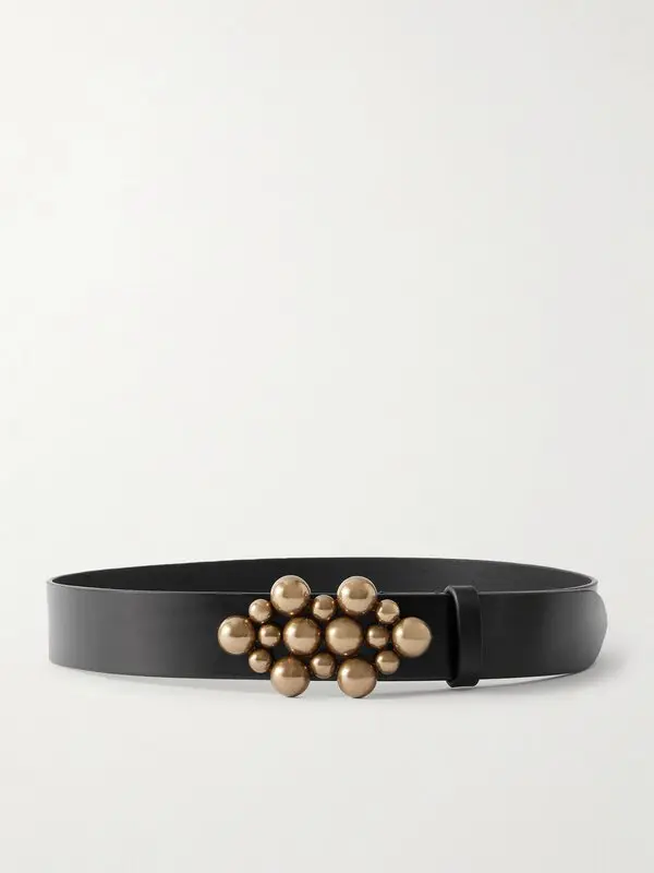Isabel Marant Vickia Embellished Leather Belt - Black