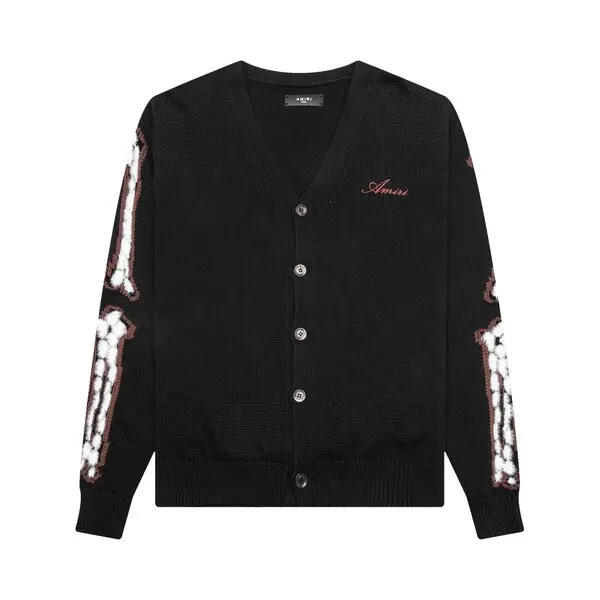 Amiri Leopard Bones Cardigan