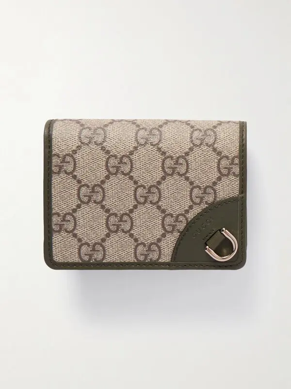 Gucci Leather-trimmed Printed Coated-canvas Wallet - Multi