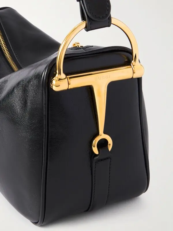Gucci Half Horsebit Leather Shoulder Bag