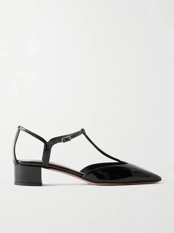 AQUAZZURA Sorbonne 35 Patent-leather Pumps - Black