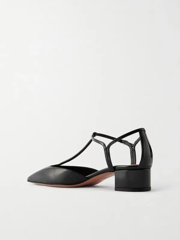 AQUAZZURA Sorbonne 35 Patent-leather Pumps - Black
