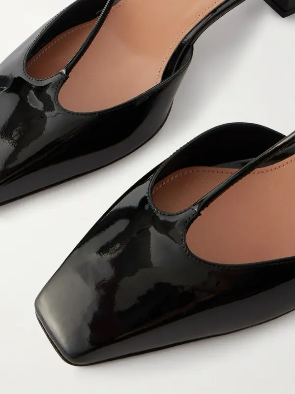 AQUAZZURA Sorbonne 35 Patent-leather Pumps - Black