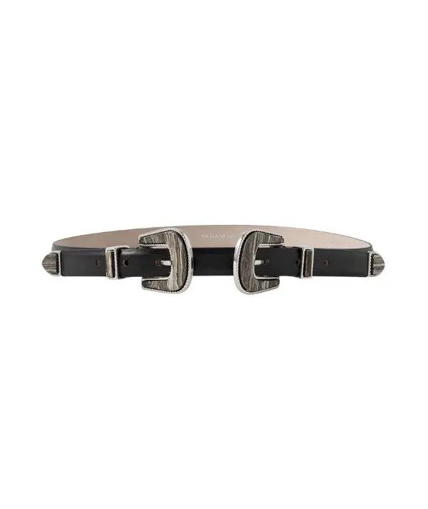 DEHANCHE Travertine Leather Belt - Black