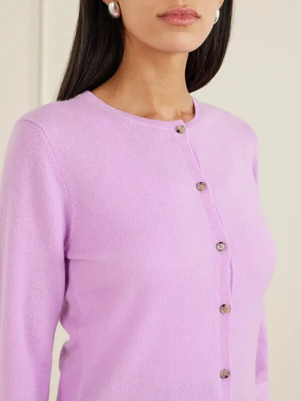 ALLUDE Cashmere Cardigan - Purple