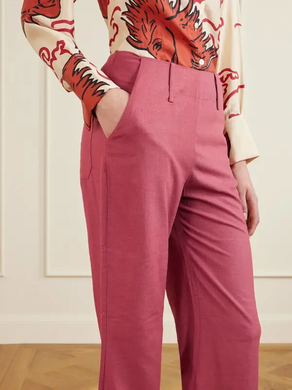 Alix Of Bohemia Charlie Silk Flare Pants