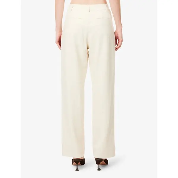 ME+EM Tapered-leg Pleated Woven Trousers