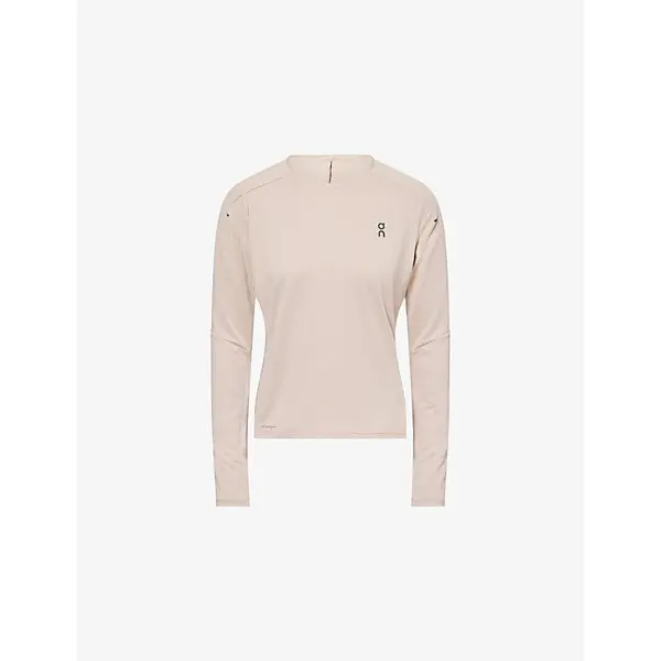 On Performance Long-sleeve Stretch-woven Top - Desert