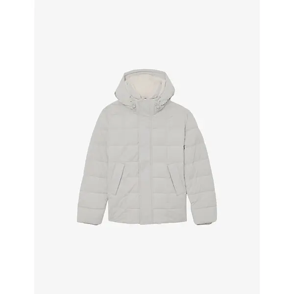 REISS Klause Borg-lined Quilted Puffer Jacket - Stone