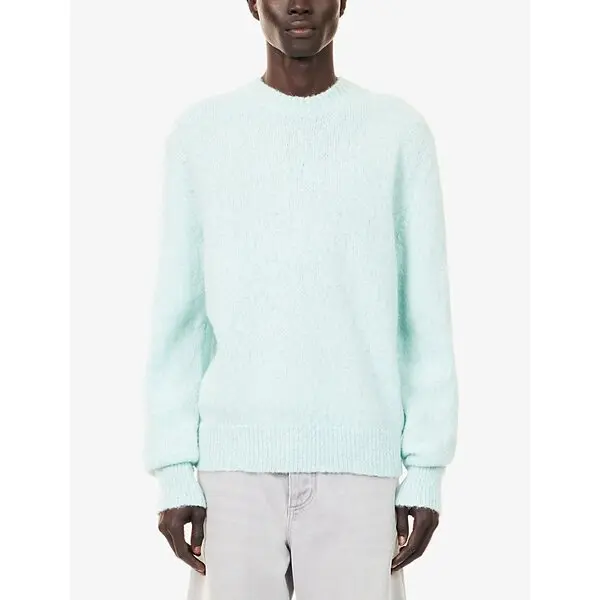 TOM FORD Crew Neck Brushed-knit Alpaca-blend Jumper - Frost