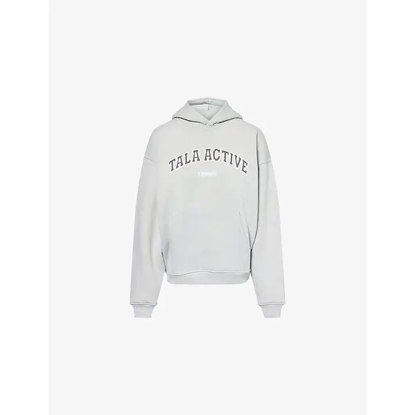TALA Cotton-blend Hoodie With Embroidered Logo - Sage