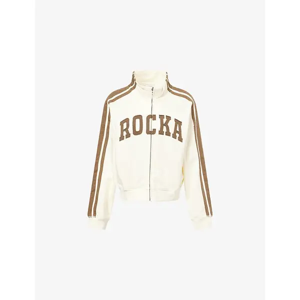 RU & ROCKA Striped Cotton Jacket - Cream