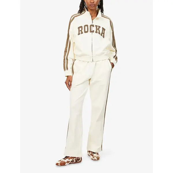 RU & ROCKA Striped Cotton Jacket - Cream