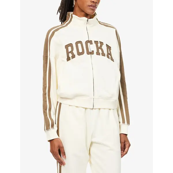 RU & ROCKA Striped Cotton Jacket - Cream