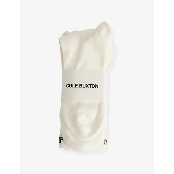 COLE BUXTON Logo-print Sports Socks - White Twin Pack